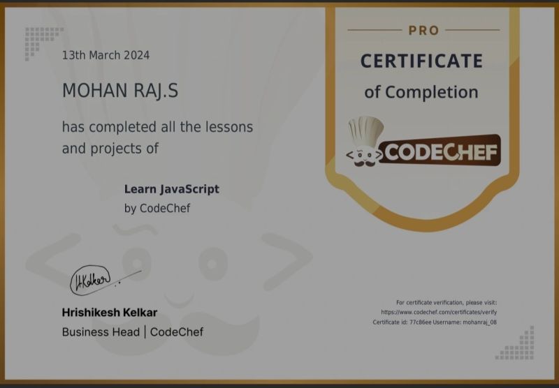 Mohan Raj S on LinkedIn: #codechef #javascript Mohan Raj S on LinkedIn: #codechef #javascript