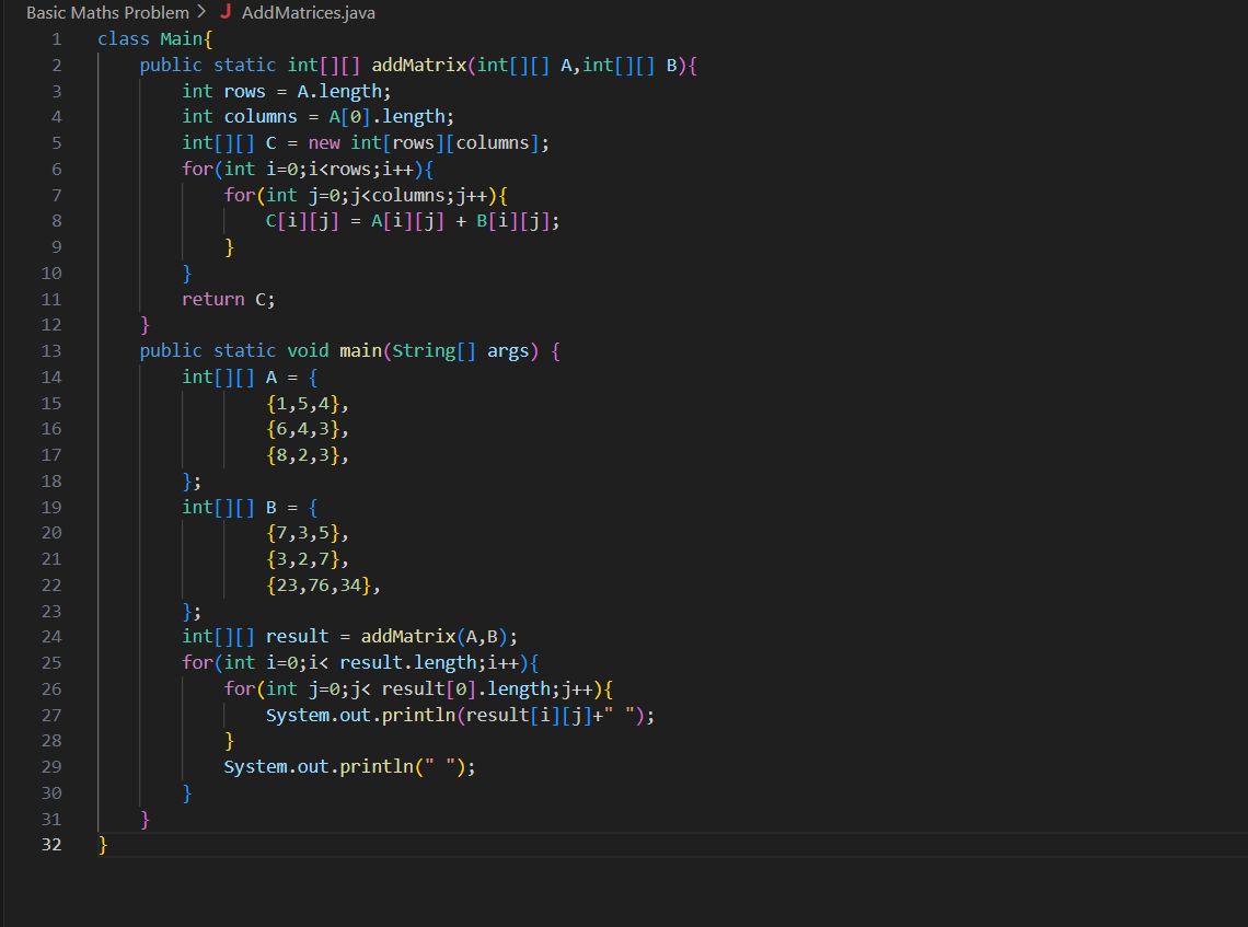 Day 67 of DSA Challenge: Add Two Matrices | Yamini Khurana posted on ... Day 67 of DSA Challenge: Add Two Matrices | Yamini Khurana posted on ...