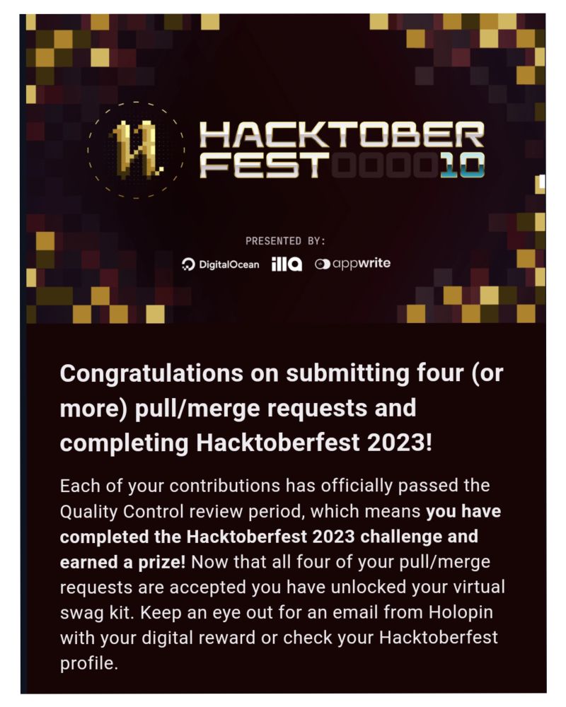 Vaishnavi Ande on LinkedIn: #hacktoberfest #opensource #techcommunity # ... Vaishnavi Ande on LinkedIn: #hacktoberfest #opensource #techcommunity # ...