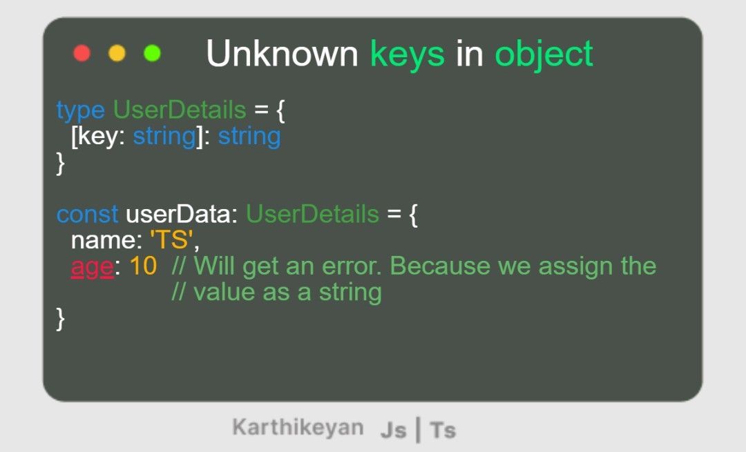 Karthikeyan Ganesh sankar on LinkedIn: #typescript #keys #values #learning Karthikeyan Ganesh sankar on LinkedIn: #typescript #keys #values #learning