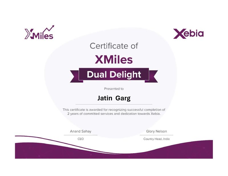 Jatin Garg on LinkedIn: #xebia #2yearsanniversary # ... Jatin Garg on LinkedIn: #xebia #2yearsanniversary # ...