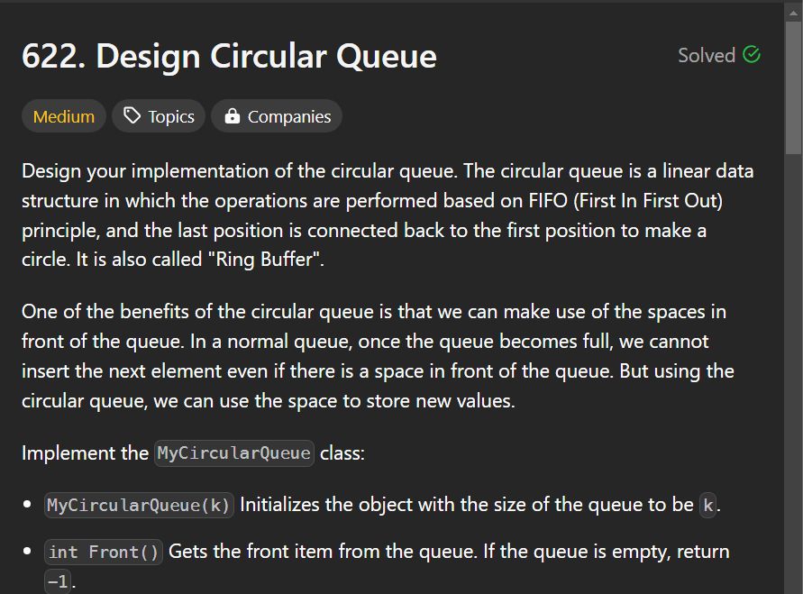 Aryansh Gupta on LinkedIn: Day 56 of 100DaysOfCode: Problem Solved- 622 ... Aryansh Gupta on LinkedIn: Day 56 of 100DaysOfCode: Problem Solved- 622 ...