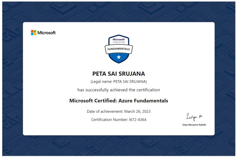 Peta Sai Srujana posted on LinkedIn Peta Sai Srujana posted on LinkedIn