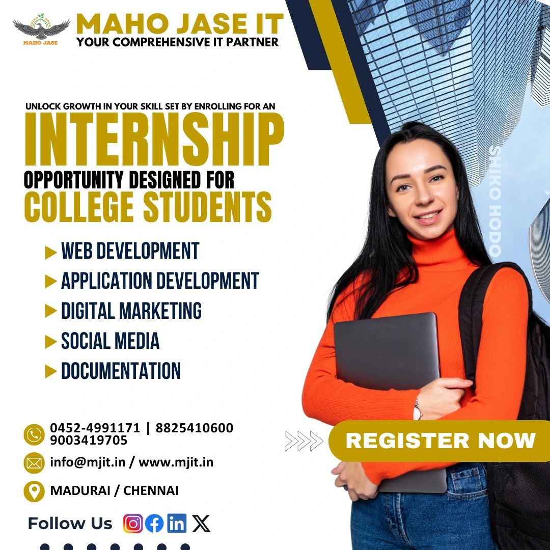Maho Jase IT on LinkedIn: #technology #internship #immediate #chennai # ... Maho Jase IT on LinkedIn: #technology #internship #immediate #chennai # ...