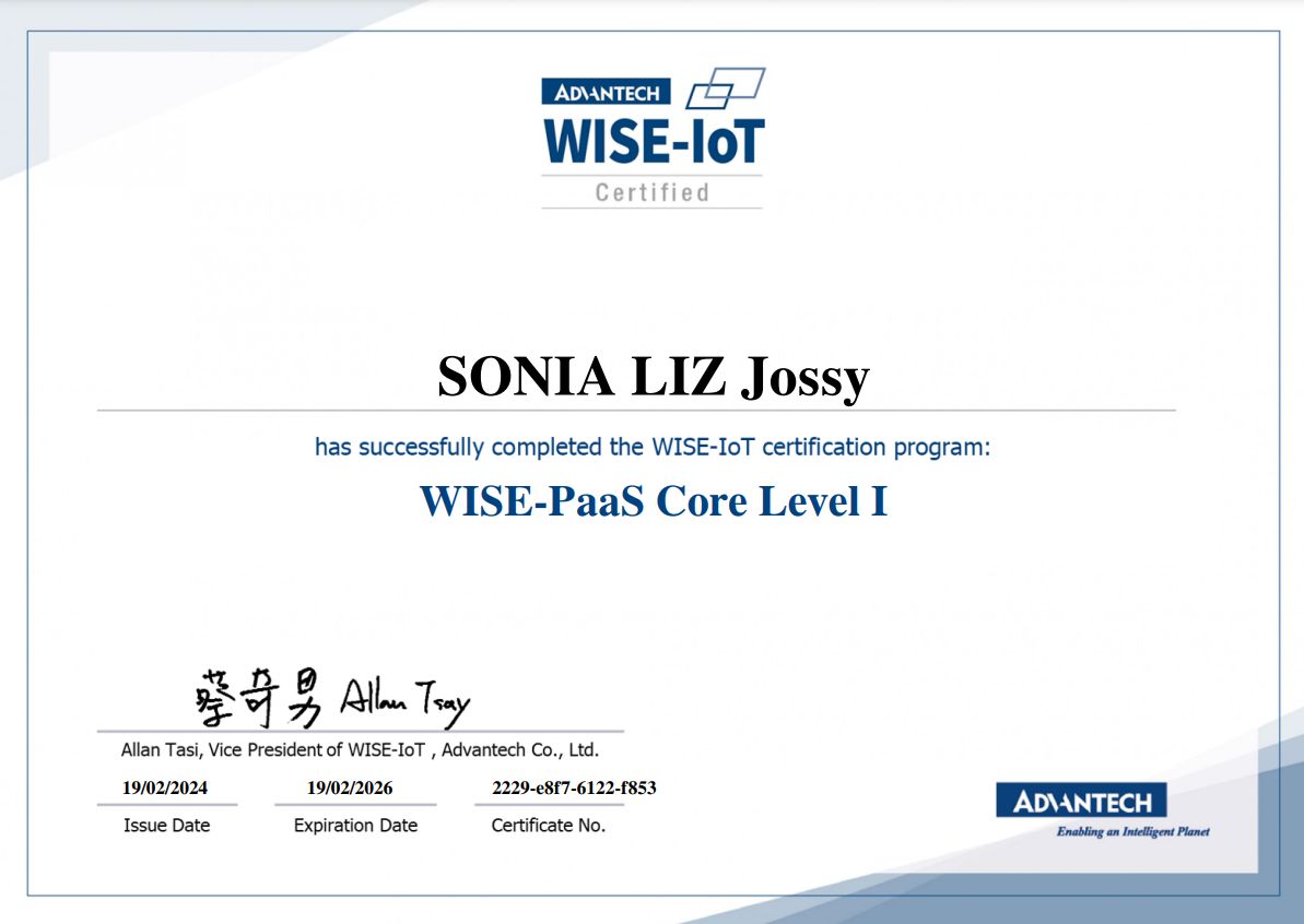 Sonia Liz Jossy on LinkedIn: #wiseiot #certificationcomplete # ... Sonia Liz Jossy on LinkedIn: #wiseiot #certificationcomplete # ...