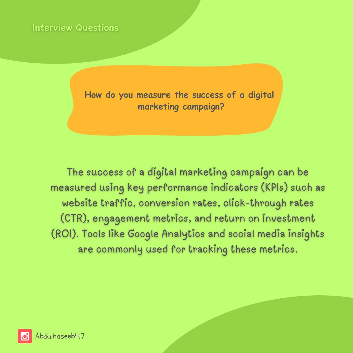 Abdul Haseeb on LinkedIn: #interview #questions #digitalmarketing # ... Abdul Haseeb on LinkedIn: #interview #questions #digitalmarketing # ...
