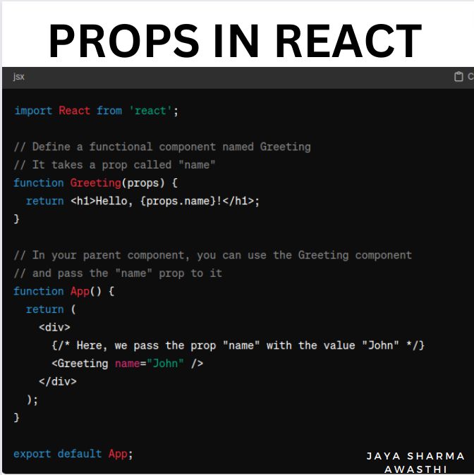Jaya Sharma Awasthi on LinkedIn: #reactjs | 14 comments Jaya Sharma Awasthi on LinkedIn: #reactjs | 14 comments