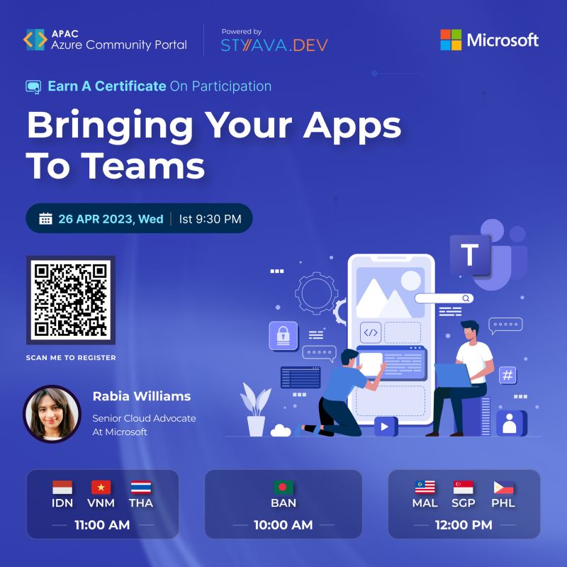 STYAVA.DEV on LinkedIn: #microsoftteams #appcamp #devworkshop # ... STYAVA.DEV on LinkedIn: #microsoftteams #appcamp #devworkshop # ...