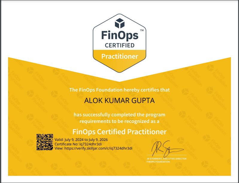 ALOK KUMAR GUPTA on LinkedIn: #finops ALOK KUMAR GUPTA on LinkedIn: #finops