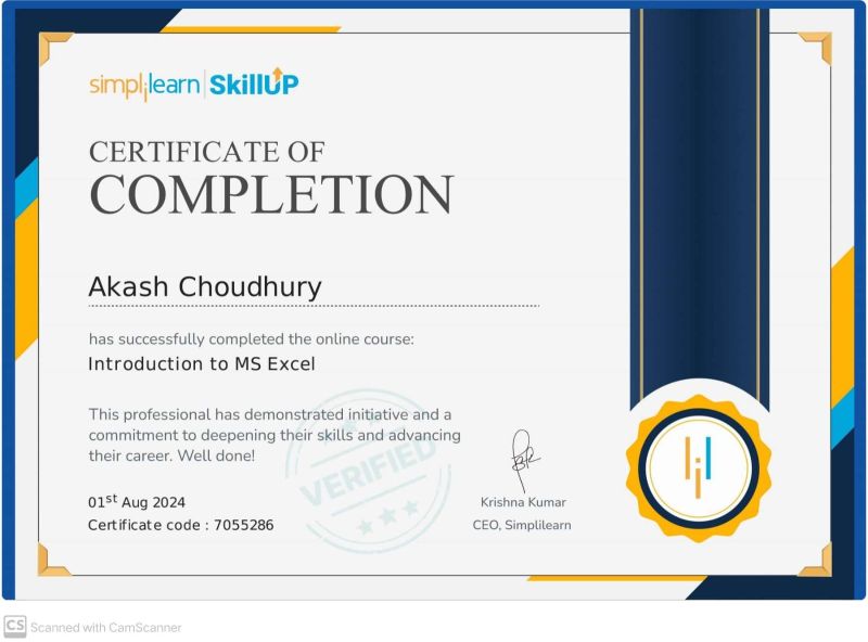 AKASH CHOUDHURY on LinkedIn: #excelcertified #dataanalysis # ... AKASH CHOUDHURY on LinkedIn: #excelcertified #dataanalysis # ...