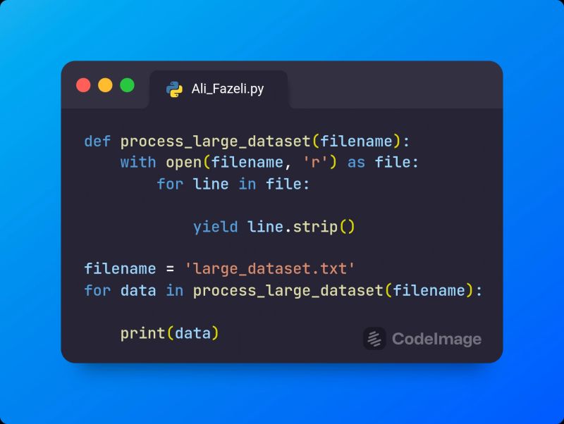 Ali Fazeli on LinkedIn: #python #pythonprogramming #generators # ... Ali Fazeli on LinkedIn: #python #pythonprogramming #generators # ...