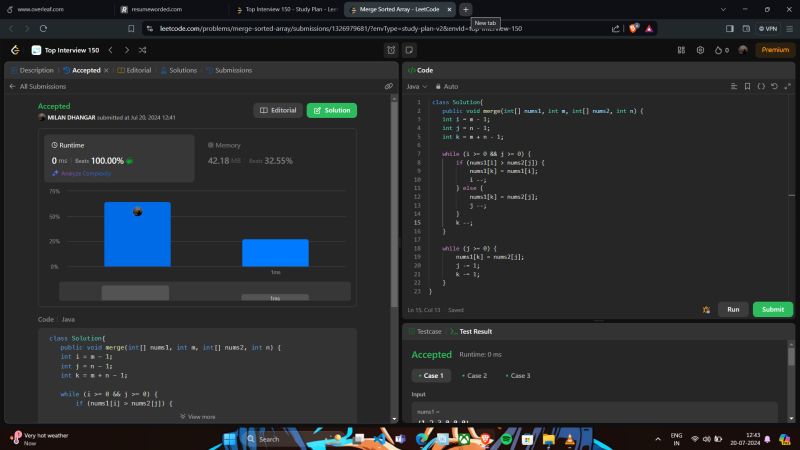 MILAN DHANGAR on LinkedIn: #codingjourney #leetcode #dsa MILAN DHANGAR on LinkedIn: #codingjourney #leetcode #dsa