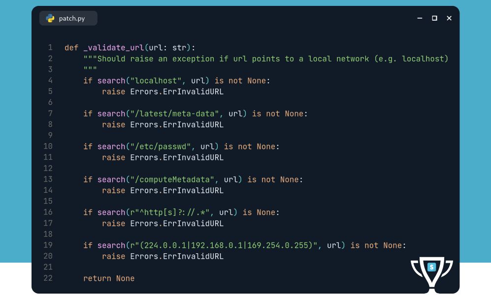 SecDim on LinkedIn: The _validate_url method should prevent any URL ... SecDim on LinkedIn: The _validate_url method should prevent any URL ...