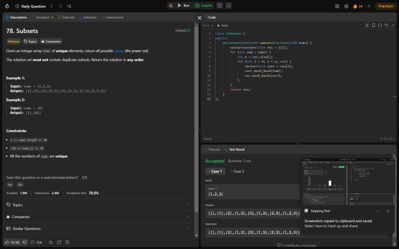 Code Highlight: Generating All Subsets in C++ | Vigash Kumar S posted ... Code Highlight: Generating All Subsets in C++ | Vigash Kumar S posted ...