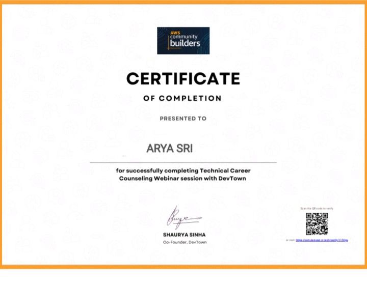 Chiranji Aryasri on LinkedIn: hii everyone... I successfully completed ... Chiranji Aryasri on LinkedIn: hii everyone... I successfully completed ...