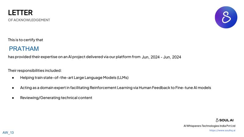 Pratham Modi on LinkedIn: #ai #machinelearning #python #llms #rlhf # ... Pratham Modi on LinkedIn: #ai #machinelearning #python #llms #rlhf # ...
