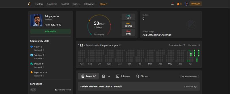 Aditya Yadav on LinkedIn: #leetcode #codingjourney #algorithmmastery # ... Aditya Yadav on LinkedIn: #leetcode #codingjourney #algorithmmastery # ...