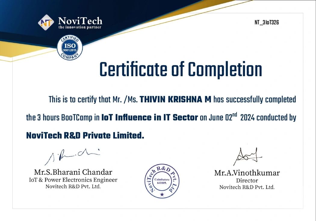 Thivin Krishna on LinkedIn: #iot #internetofthings # ... Thivin Krishna on LinkedIn: #iot #internetofthings # ...