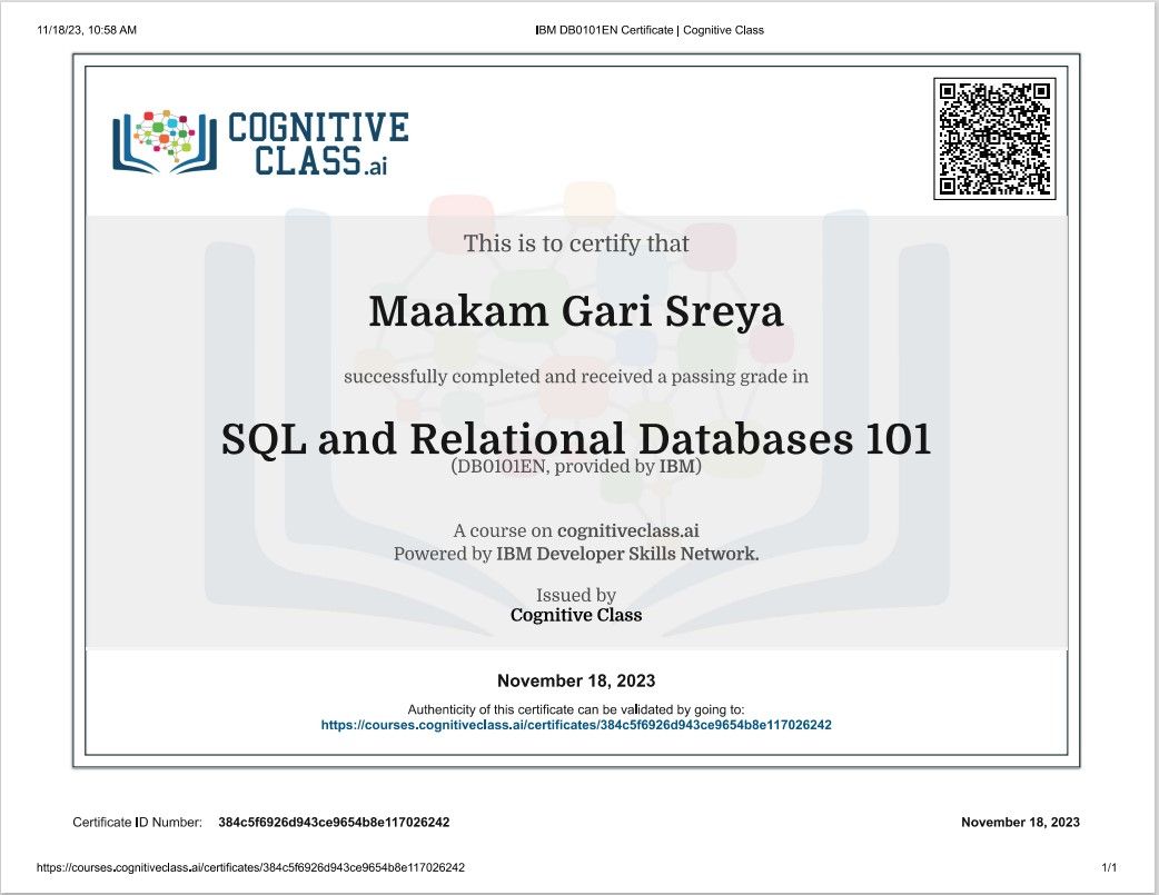 Maakam Gari Sreya on LinkedIn: #sql #sqlqueries #sqlcertification Maakam Gari Sreya on LinkedIn: #sql #sqlqueries #sqlcertification