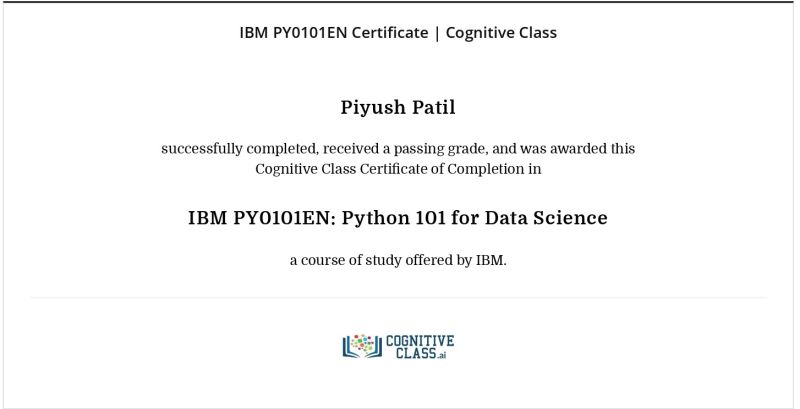 Piyush Patil on LinkedIn: #digitalcertificate #python #datascience # ... Piyush Patil on LinkedIn: #digitalcertificate #python #datascience # ...