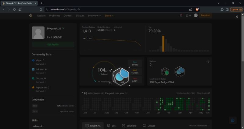 Divyansh Singhal on LinkedIn: #leetcode #100daysofcode #milestone # ... Divyansh Singhal on LinkedIn: #leetcode #100daysofcode #milestone # ...