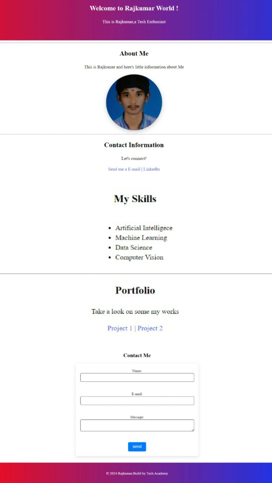 Raj Kumar on LinkedIn: #webdevelopment #html #css #profile Raj Kumar on LinkedIn: #webdevelopment #html #css #profile