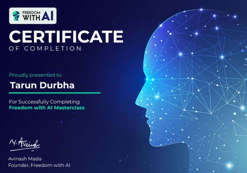 Tarun Durbha on LinkedIn: #ai #masterclass #innovation #empowerment Tarun Durbha on LinkedIn: #ai #masterclass #innovation #empowerment