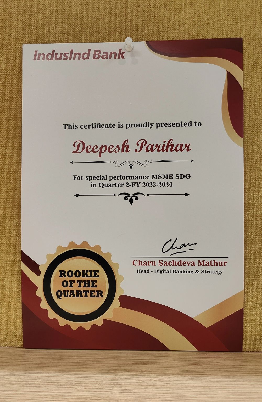 Deepesh Singh Parihar on LinkedIn: #recognition Deepesh Singh Parihar on LinkedIn: #recognition