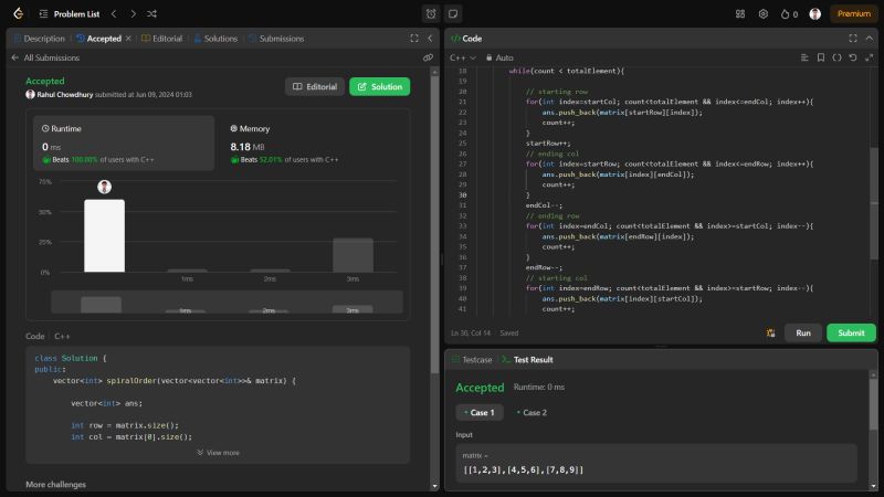 Rahul Chowdhury on LinkedIn: #spiral_matrix #leetcode #dsa #problem ... Rahul Chowdhury on LinkedIn: #spiral_matrix #leetcode #dsa #problem ...