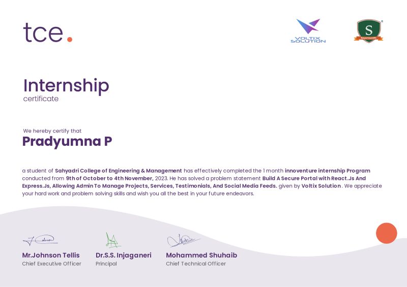 Pradyumna P on LinkedIn: #internship #mernstack #aws #nodejs # ... Pradyumna P on LinkedIn: #internship #mernstack #aws #nodejs # ...