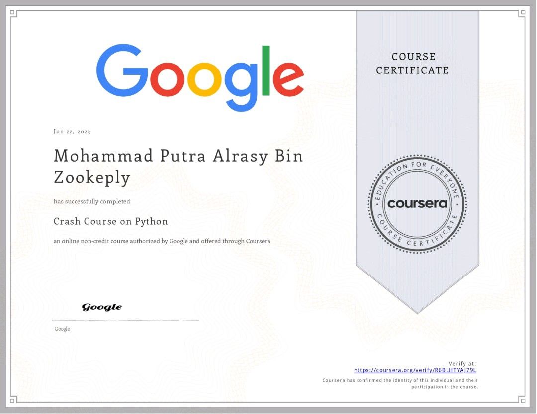 Mohammad Putra Alrasy Zookeply on LinkedIn: #pythoncrashcourse # ... Mohammad Putra Alrasy Zookeply on LinkedIn: #pythoncrashcourse # ...