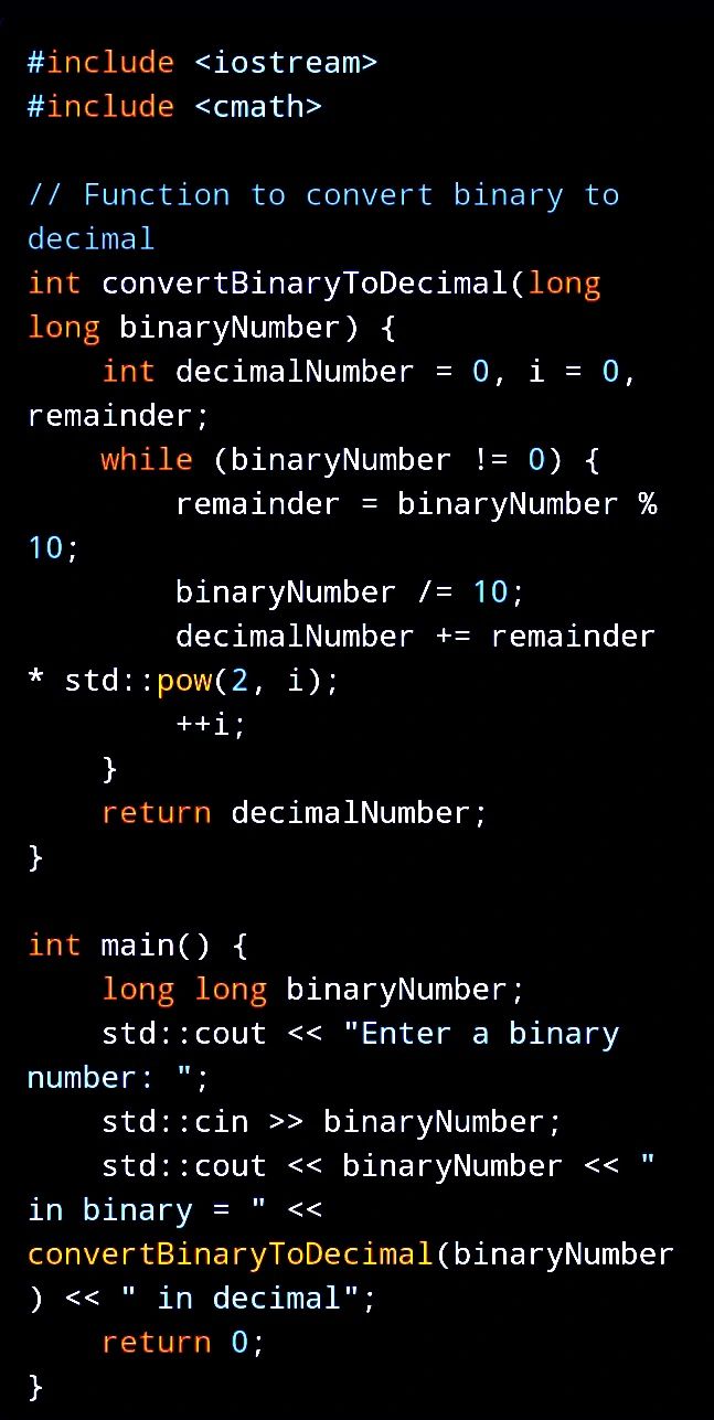 Gopal Pandey on LinkedIn: #cplusplus #programming #binarytodecimal # ... Gopal Pandey on LinkedIn: #cplusplus #programming #binarytodecimal # ...
