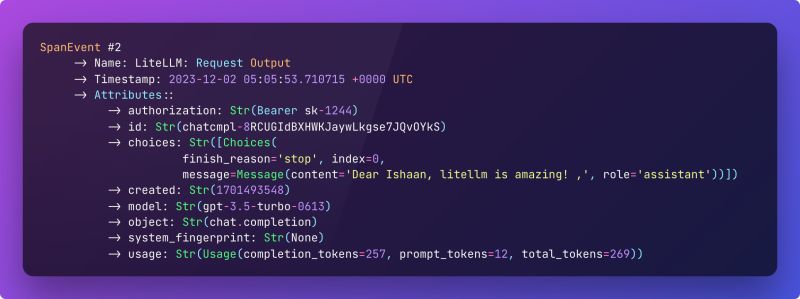 Ishaan Jaffer on LinkedIn: πππ LiteLLM Proxy now supports logging ... Ishaan Jaffer on LinkedIn: πππ LiteLLM Proxy now supports logging ...