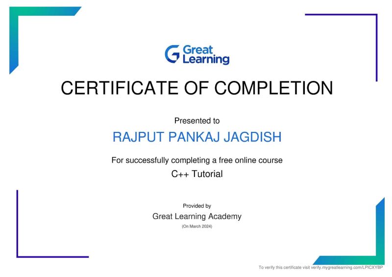 Pankaj Rajput on LinkedIn: #greatlearning #cplusplus #programming # ... Pankaj Rajput on LinkedIn: #greatlearning #cplusplus #programming # ...