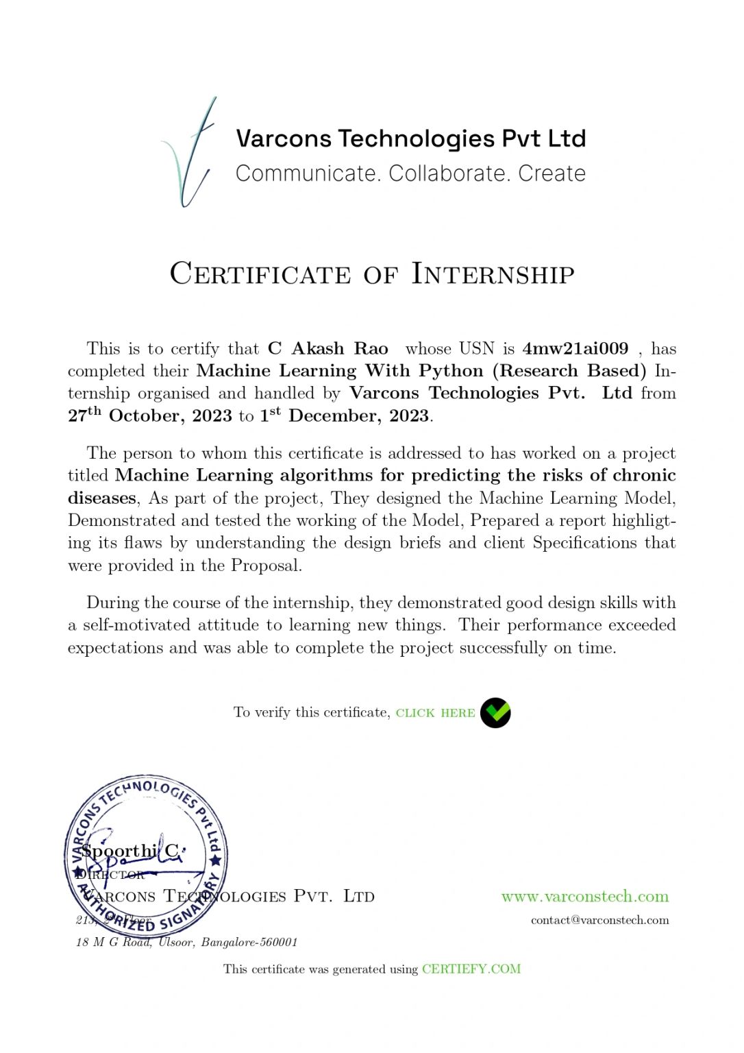 C Akash Rao on LinkedIn: #machinelearning #python #internshipcompletion C Akash Rao on LinkedIn: #machinelearning #python #internshipcompletion