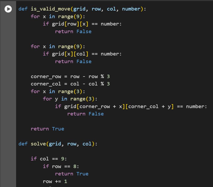 sanjan acharya on LinkedIn: #python #algorithm #sudoku #backtracking # ... sanjan acharya on LinkedIn: #python #algorithm #sudoku #backtracking # ...