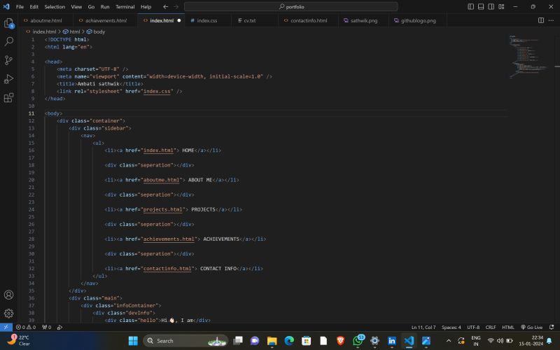 Sathwik Ambati on LinkedIn: Completed building portfolio website using ... Sathwik Ambati on LinkedIn: Completed building portfolio website using ...