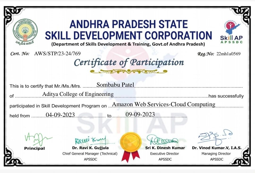Sombabu Patel on LinkedIn: #aws #cloudcomputing #apssdc # ... Sombabu Patel on LinkedIn: #aws #cloudcomputing #apssdc # ...