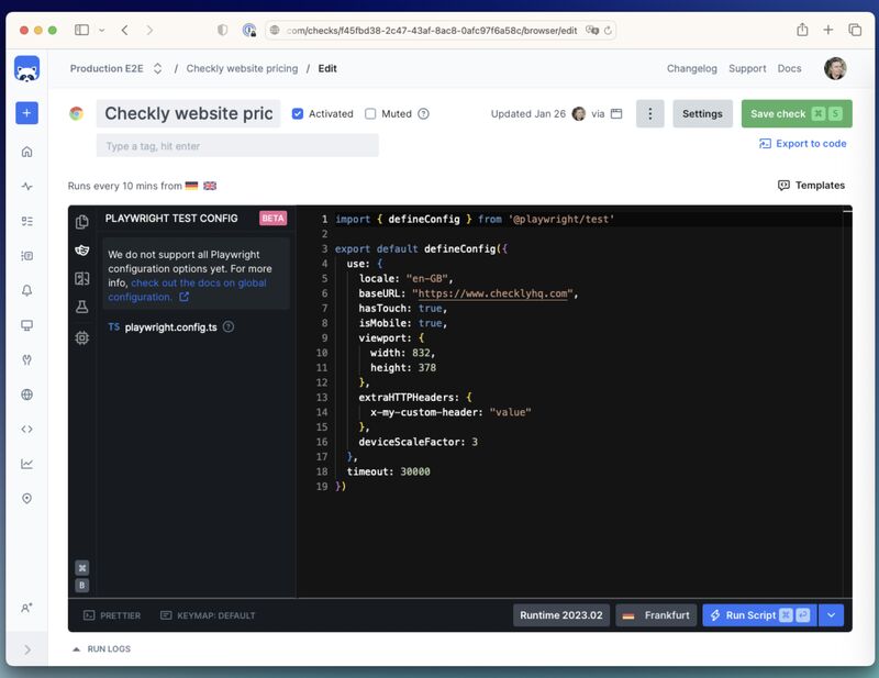 Hannes Lenke on LinkedIn: #checkly #playwright #devops #automation Hannes Lenke on LinkedIn: #checkly #playwright #devops #automation
