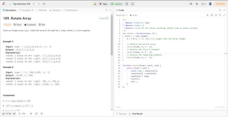 Pandi Kirubhakaran Eswaran on LinkedIn: Leetcode Top150 6.Rotate Array ... Pandi Kirubhakaran Eswaran on LinkedIn: Leetcode Top150 6.Rotate Array ...