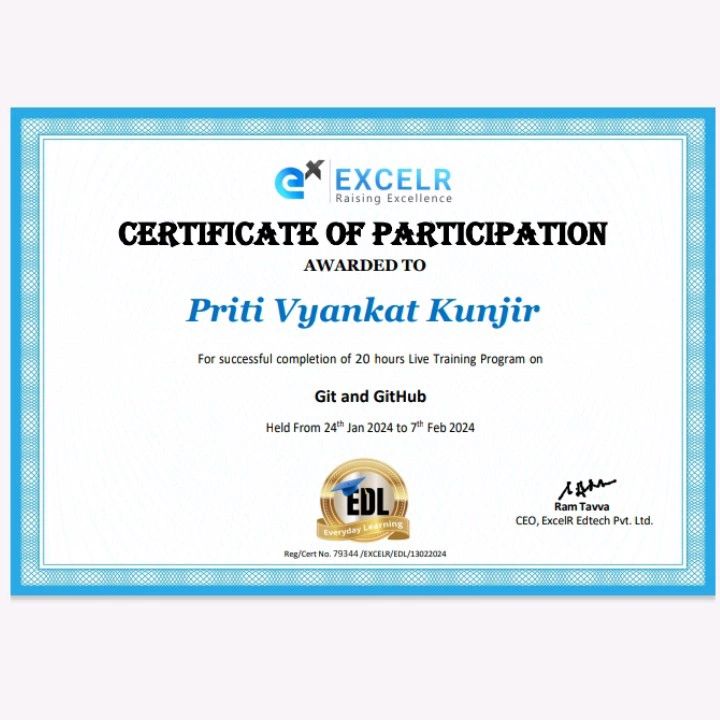 Priti Kunjir on LinkedIn: #git #github #excelr Priti Kunjir on LinkedIn: #git #github #excelr