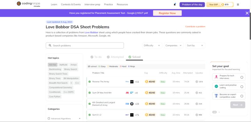 Rishit . on LinkedIn: #dsa #problemsolving #codingninjas # ... Rishit . on LinkedIn: #dsa #problemsolving #codingninjas # ...