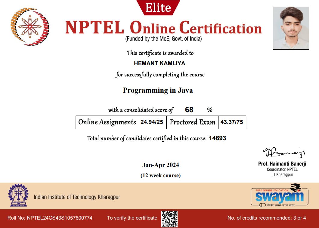 Hemant Kamliya on LinkedIn: #java #advancedprogramming #nptel # ... Hemant Kamliya on LinkedIn: #java #advancedprogramming #nptel # ...