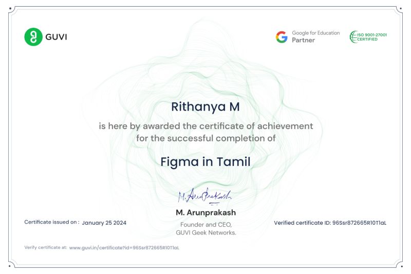 Rithanya Manoharan on LinkedIn: #figma #design #certification # ... Rithanya Manoharan on LinkedIn: #figma #design #certification # ...