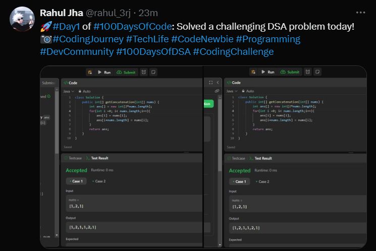 Rahul Jha on LinkedIn: #100daysofcode #100daysofcode #coding #dsa # ... Rahul Jha on LinkedIn: #100daysofcode #100daysofcode #coding #dsa # ...