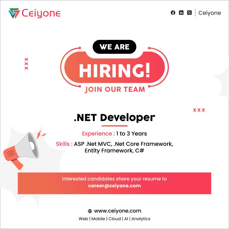 Saranya RaviKumar on LinkedIn: #hiring #dotnetdeveloper #aspnetmvc # ... Saranya RaviKumar on LinkedIn: #hiring #dotnetdeveloper #aspnetmvc # ...