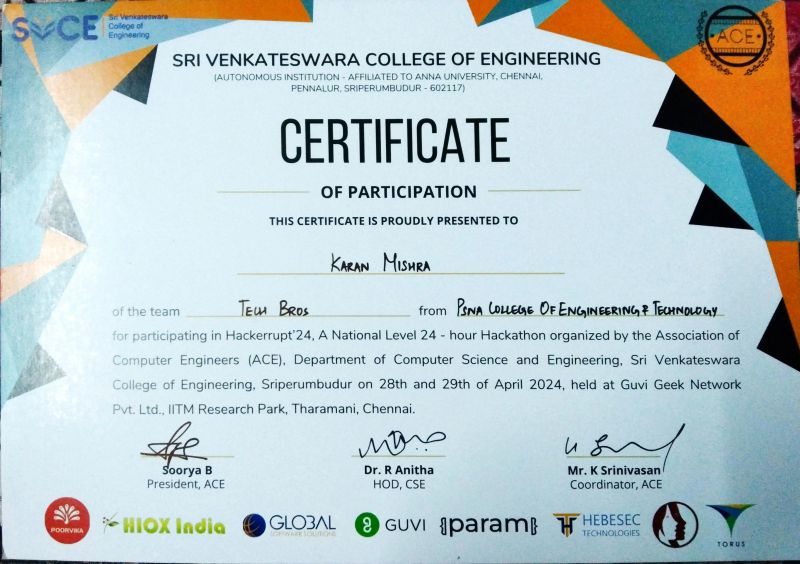 Karan Mishra on LinkedIn: #hackathon #learningexperience Karan Mishra on LinkedIn: #hackathon #learningexperience