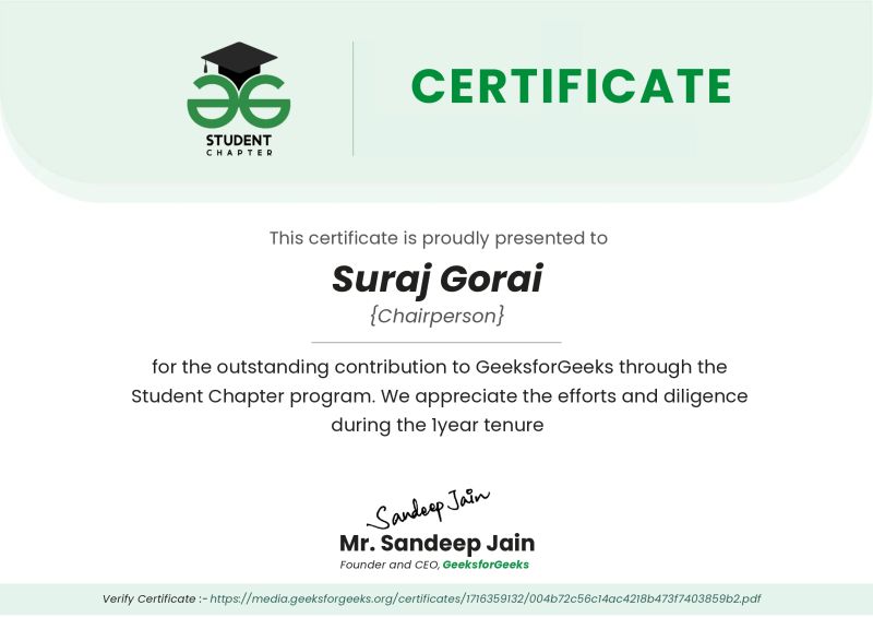Suraj Gorai on LinkedIn: #leadership #teamwork #gfgstudentchapter # ... Suraj Gorai on LinkedIn: #leadership #teamwork #gfgstudentchapter # ...