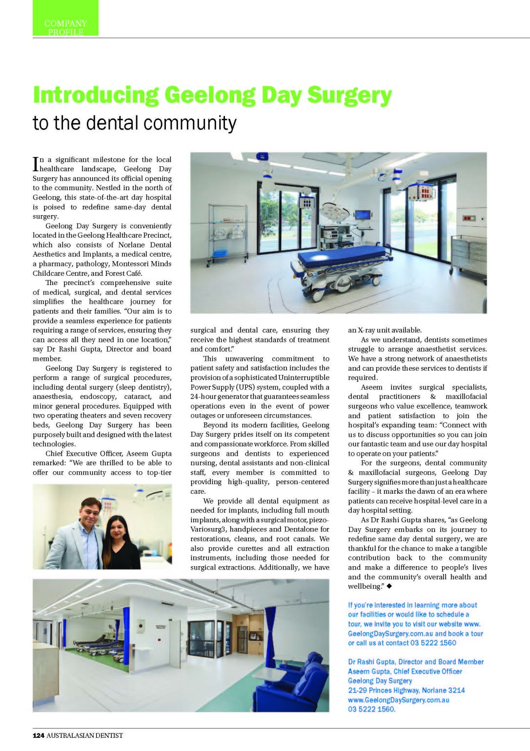Aseem Gupta on LinkedIn: Introducing Geelong Day Surgery to the dental ... Aseem Gupta on LinkedIn: Introducing Geelong Day Surgery to the dental ...