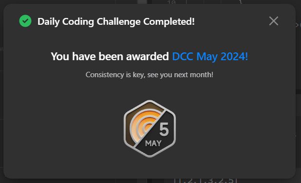 Saralesh V D on LinkedIn: #leetcode #maychallenge #codingjourney Saralesh V D on LinkedIn: #leetcode #maychallenge #codingjourney